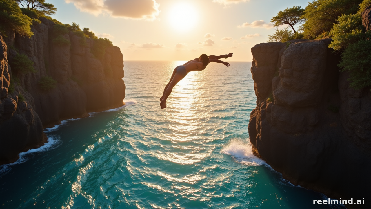 How to Use AI to Generate Videos for Your Cliff Diving Channel | ReelMind