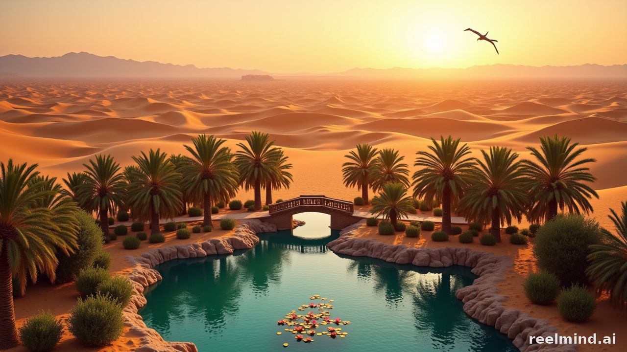 The Best AI Prompts for Creating Stunning Desert Oasis Scenes | ReelMind