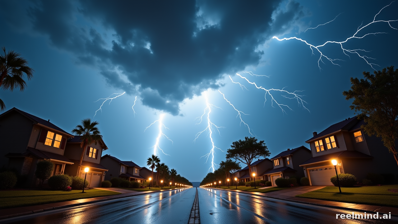 Best AI Prompts for Generating Stunning Lightning Over Residential ...