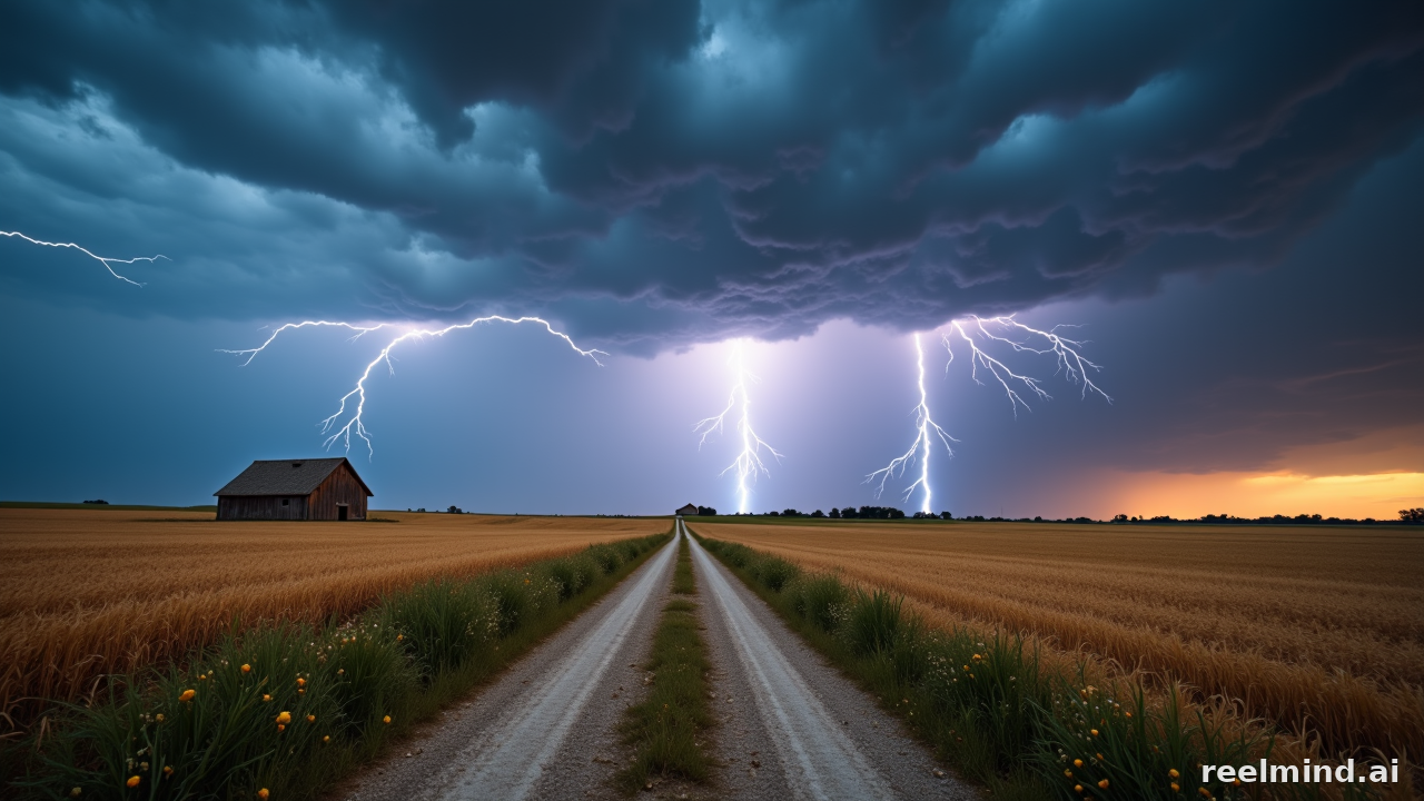 Top AI Prompts for Creating Stunning Lightning Over Rural Videos | ReelMind